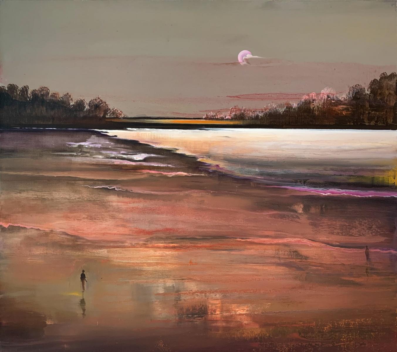 Barbara Hubert - A landscape. Sunrise 3 - Contemporary Oil Painting ...
