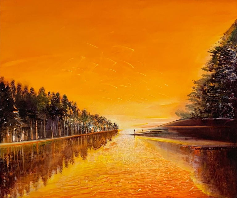 Barbara Hubert - Night of falling stars - Contemporary Oil Painting ...