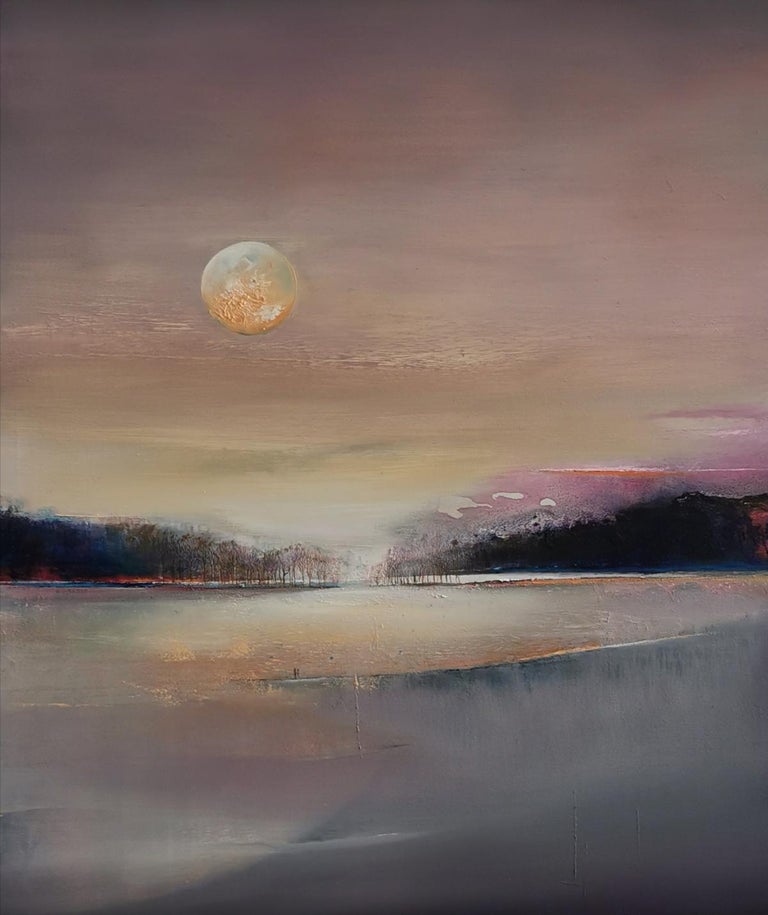 Barbara Hubert - Sunrise - Contemporary Oil Painting, Landscape, Polish ...