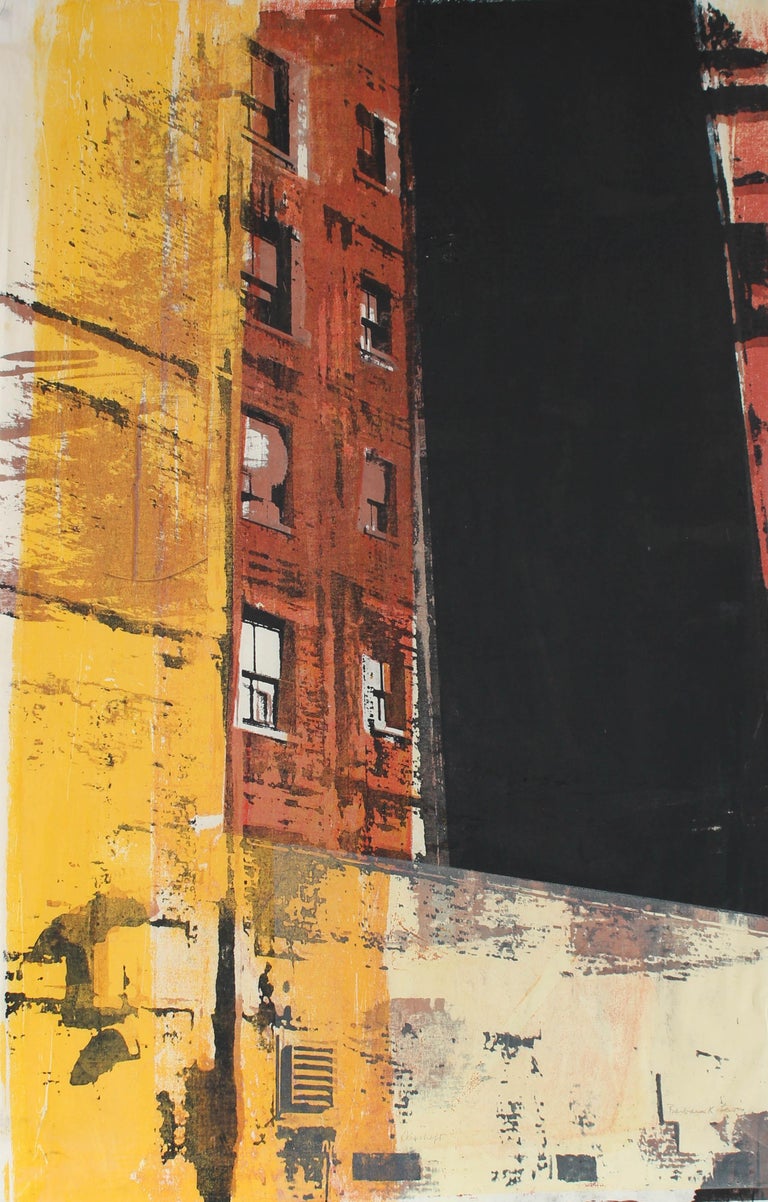 Barbara Lewis - "Airshaft" Chicago Cityscape, Serigraph Print, 1973 For ...