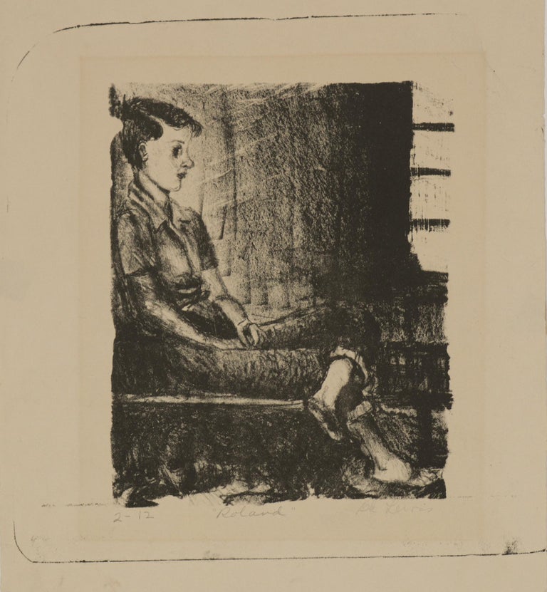 Barbara Lewis - "Roland" 1940-60s Stone Lithograph For Sale at 1stDibs