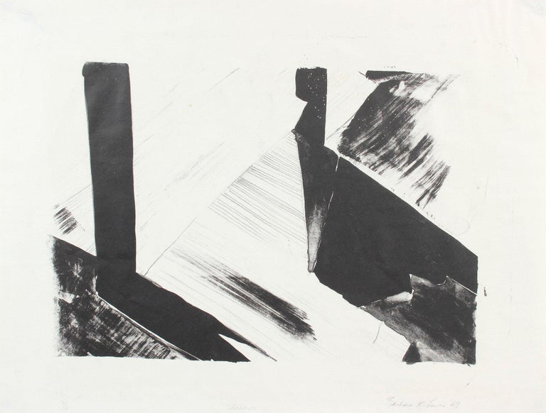 Barbara Lewis - "Shadows" 1969 Stone Lithograph Minimal Abstract in ...
