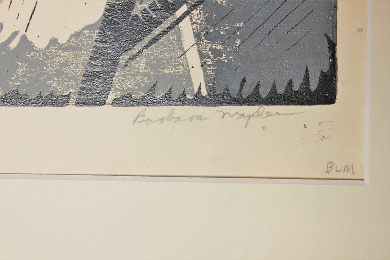 Barbara Maples - "Carousel" Blue Abstract Horse Serigraph For Sale at ...