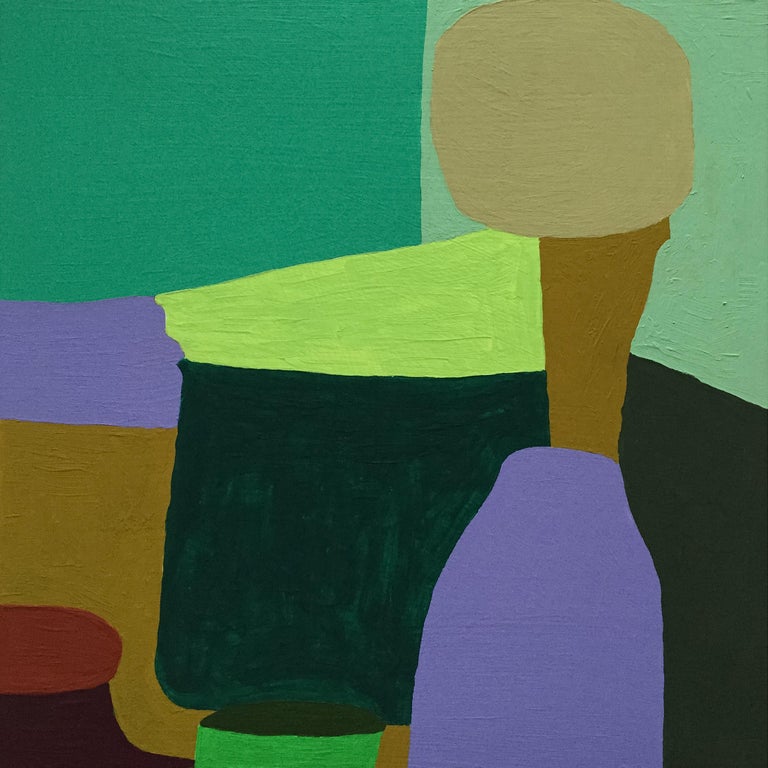 Barbara Marks - Recollection 16 (Stony Creek), green and purple ...