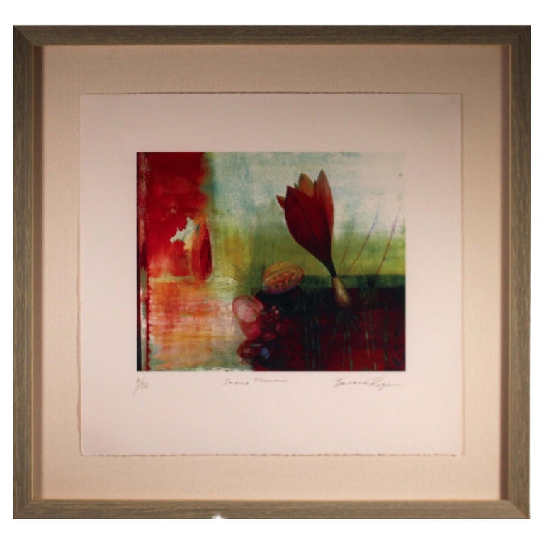 Barbara Rogers, lithographie contemporaine encadrée « Swamp Flower », 9 ...