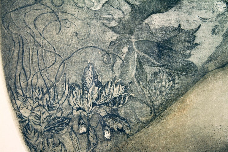 Barbara Rosiak Signed Aquatint Etching 8/30 Art Nouveau Inspired Nude ...