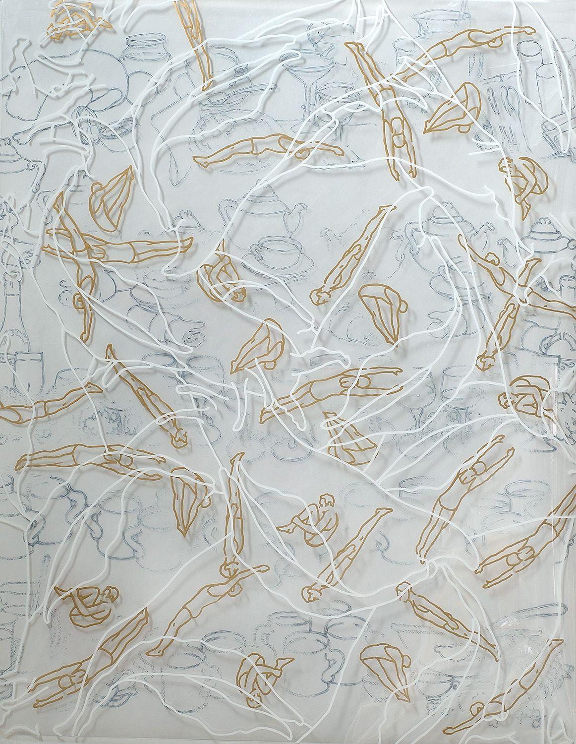 Kate Brett - Ticket office - contemporary modern abstract figurative ...