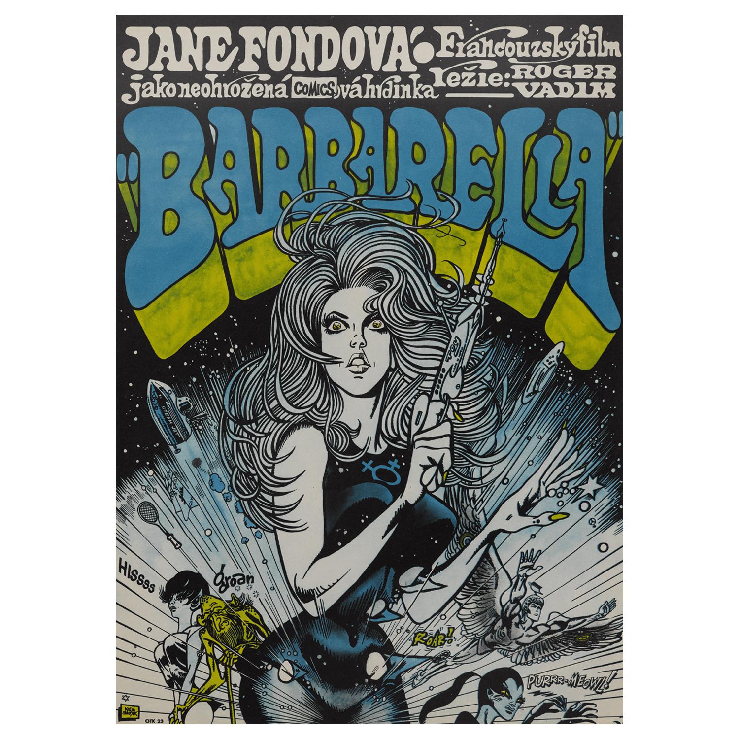 Barbarella, Framed Poster, 1968 For Sale at 1stDibs