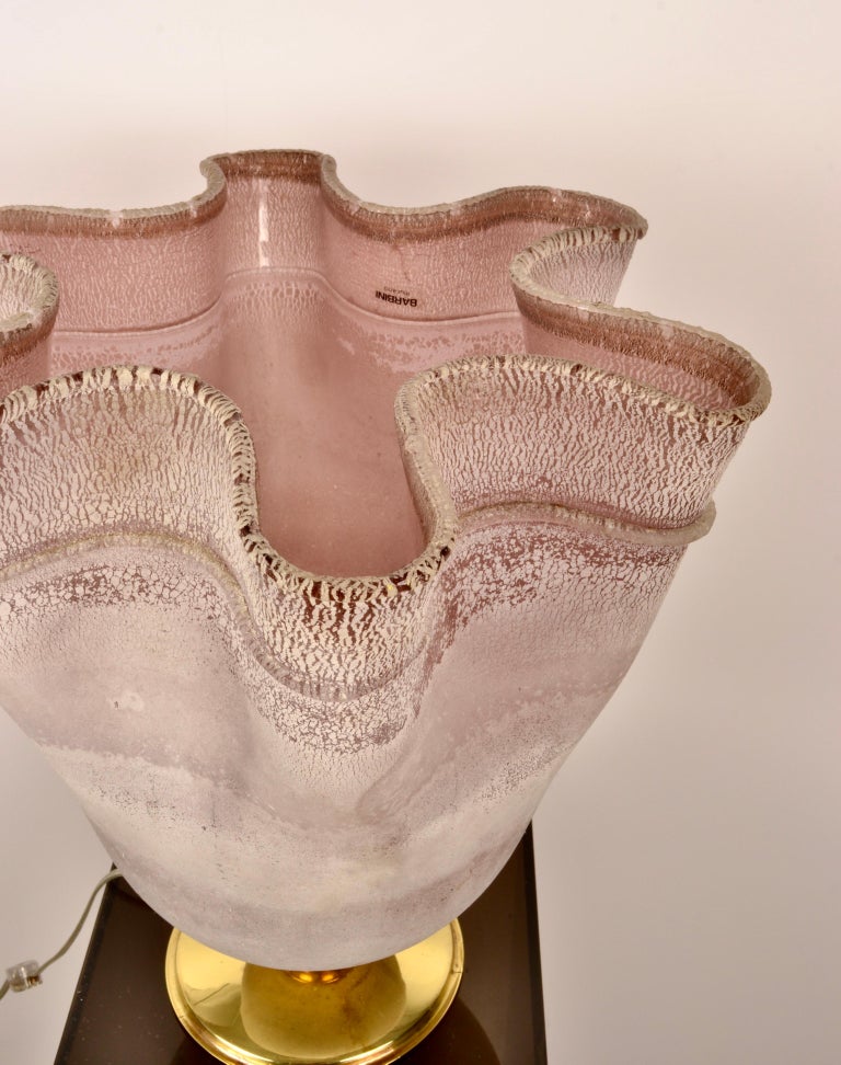 Barbini Scavo Glass Table Lamp, Italy, circa 1980s For Sale at 1stDibs