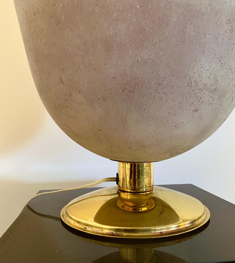 Barbini Scavo Glass Table Lamp, Italy, circa 1980s For Sale at 1stDibs