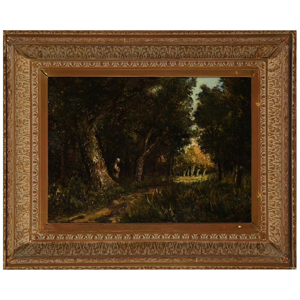 Barbizon School, Landscape, France, 19th Century, Oil on Canvas at 1stDibs