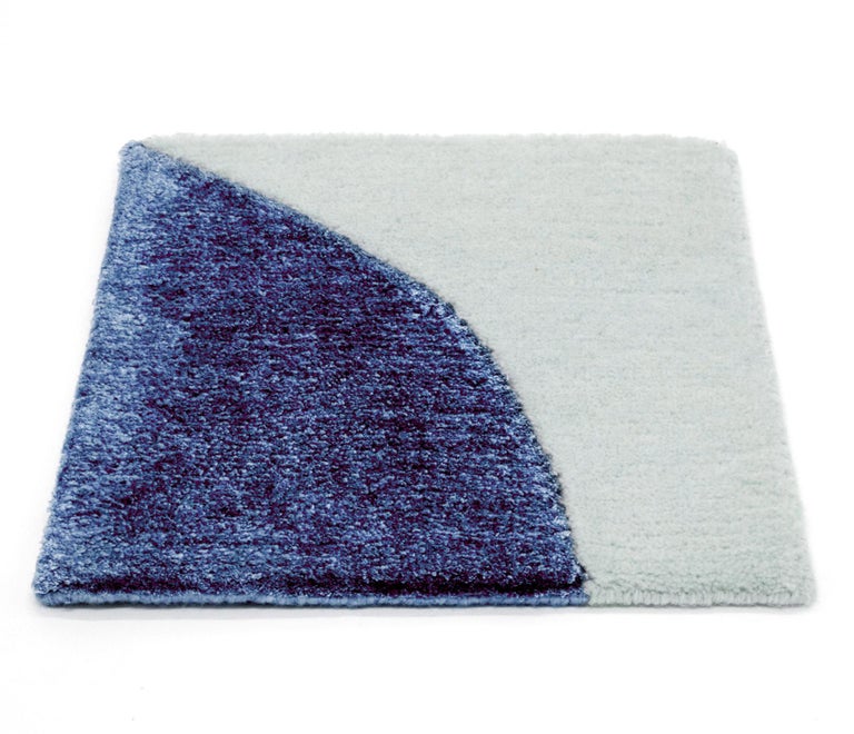 Rug Contemporary Italian Blue white for Living room - Barcelona Royal ...