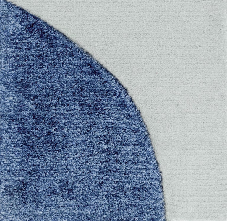 Rug Contemporary Italian Blue white for Living room - Barcelona Royal ...