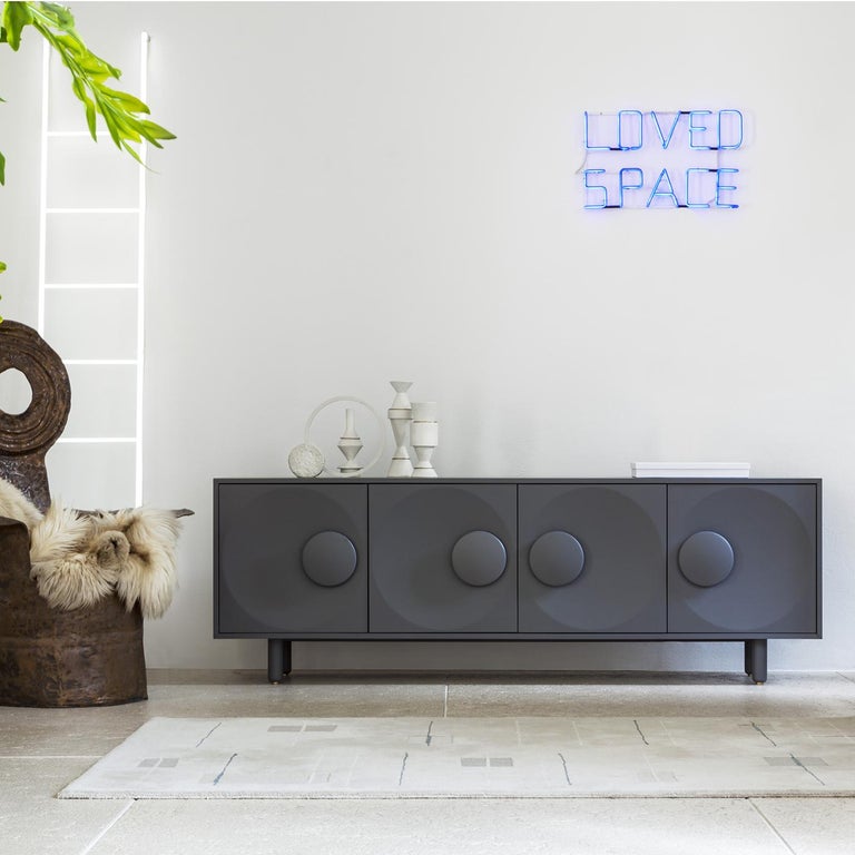 Bardot 4-Door Anthracite-Gray Sideboard For Sale at 1stDibs