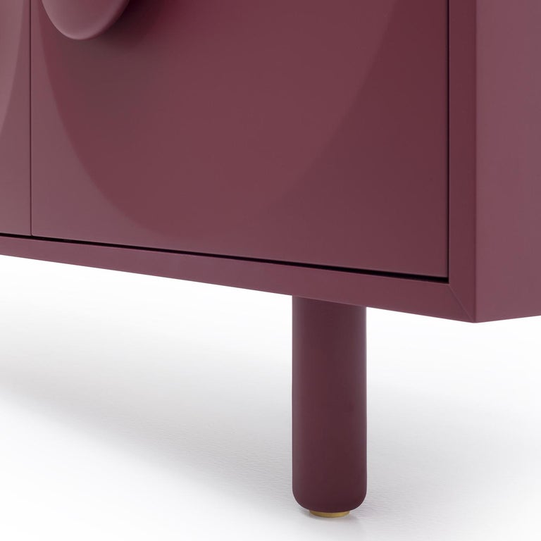 Bardot 4-Door Wine-Red Sideboard For Sale at 1stDibs