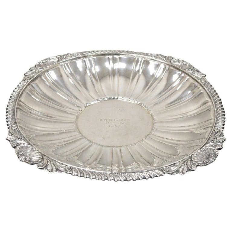"Barefoot Mailman Rally 1962 2nd Nav" Award Silver Plated Platter Tray ...