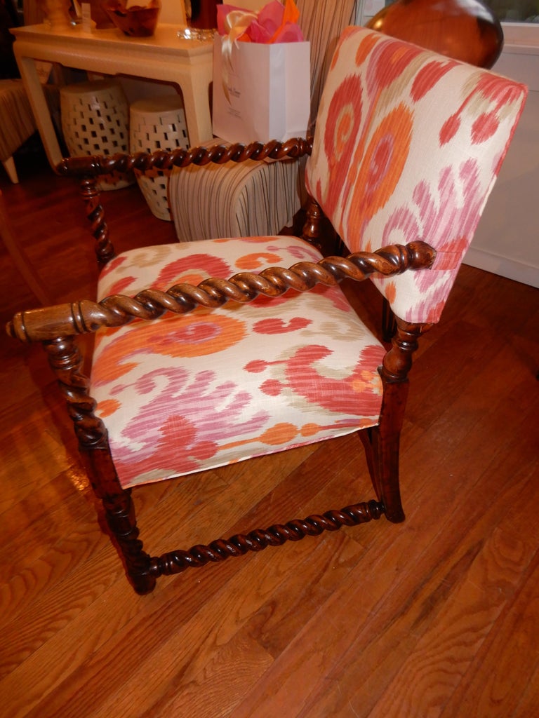 Barley Twist 1880s George Hunzinger Oak Arm Chair Hand Crafted at 1stDibs