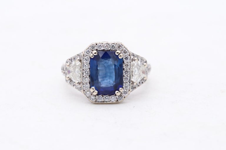 Barmakian Brothers Ring In 18Kt Gold 4.47 Ctw In Calf Cut Diamonds ...