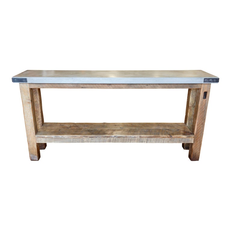 Barn Beam Console Table For Sale at 1stDibs