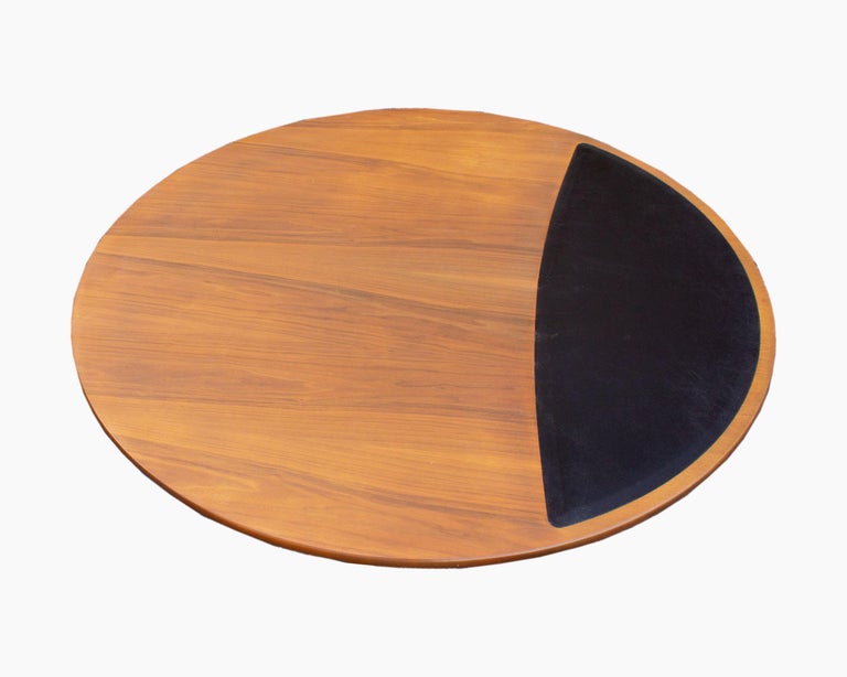 Barney Flagg Drexel “Parallel” Coffee Walnut and Leather Table For Sale ...