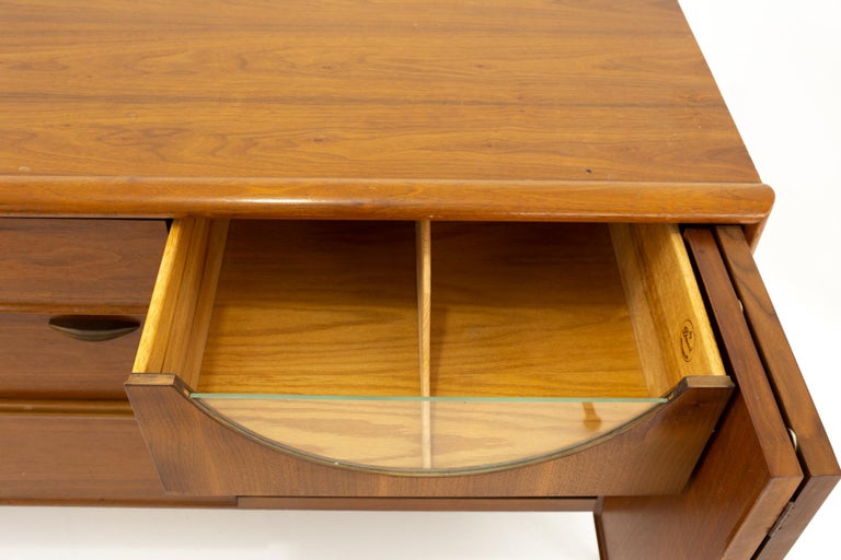 Barney Flagg for Drexel Mid Century Parallel Lowboy Chest Of Drawers ...