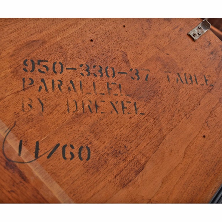 Barney Flagg for Drexel Parallel Walnut Dining Table at 1stDibs