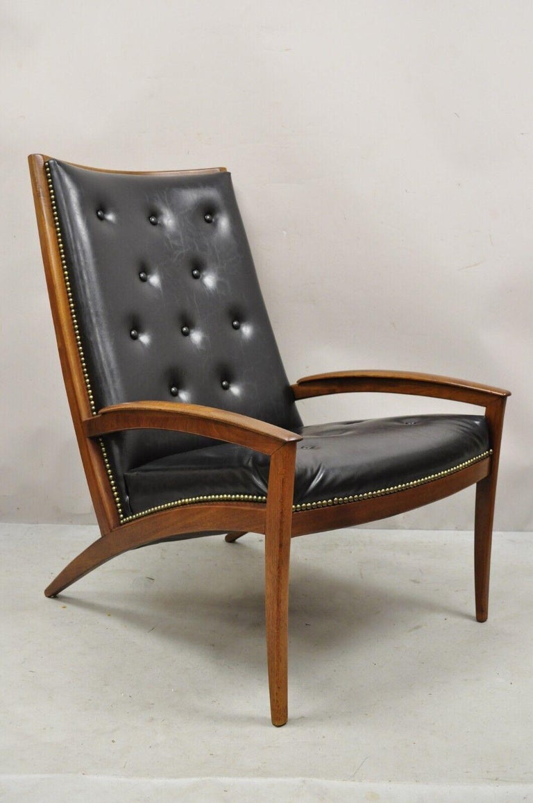 Barney Flagg for Drexel Parallel Walnut Sculpted Lounge Chair and ...