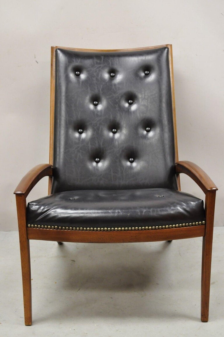 Barney Flagg for Drexel Parallel Walnut Sculpted Lounge Chair and ...