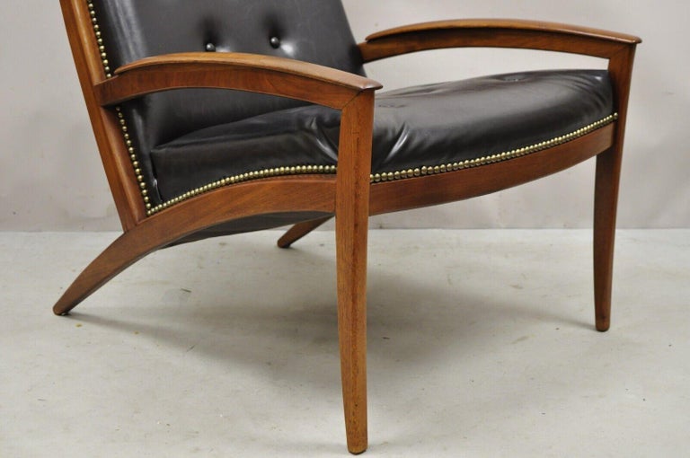 Barney Flagg for Drexel Parallel Walnut Sculpted Lounge Chair and ...