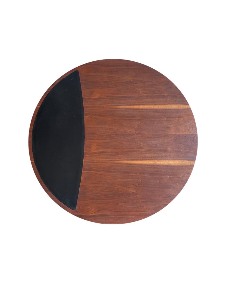 Barney Flagg "Parallel" Midcentury Coffee Table in Walnut and Leather ...