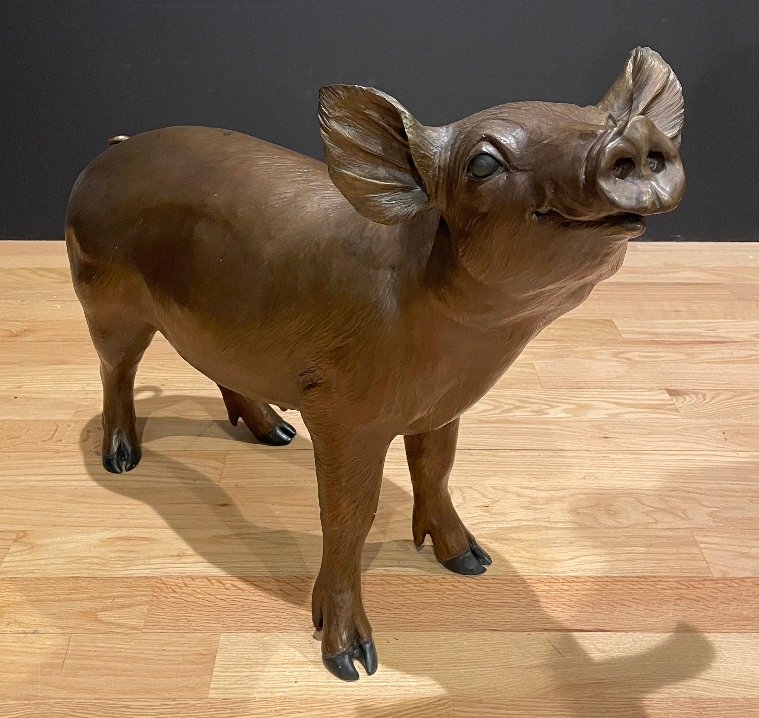 "Barnyard Pig" Bronze by David H. Turner at 1stDibs | pig from barnyard ...