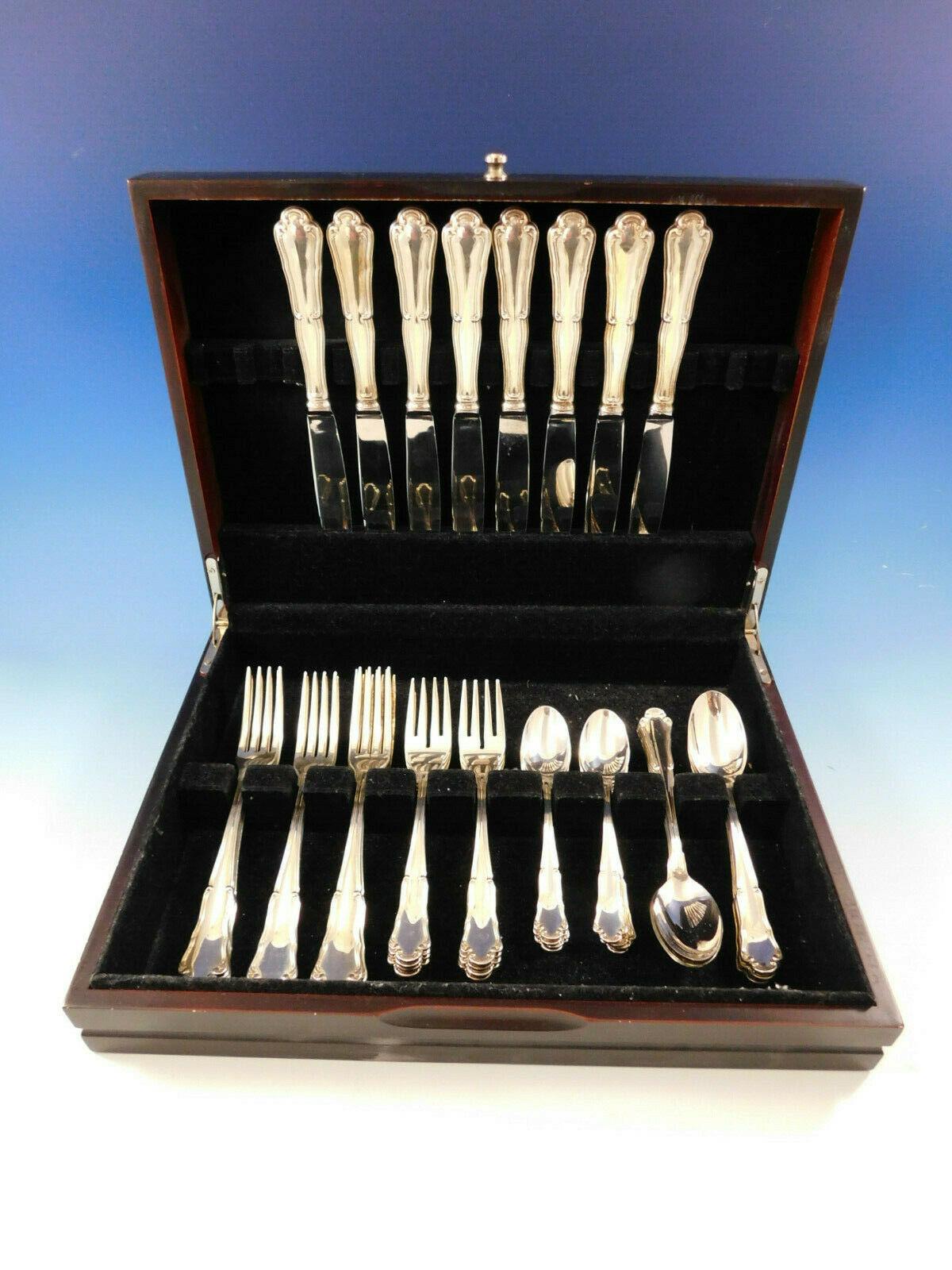 Barocco by Wallace Italy Sterling Silver Flatware Set Service Dinner 40 ...