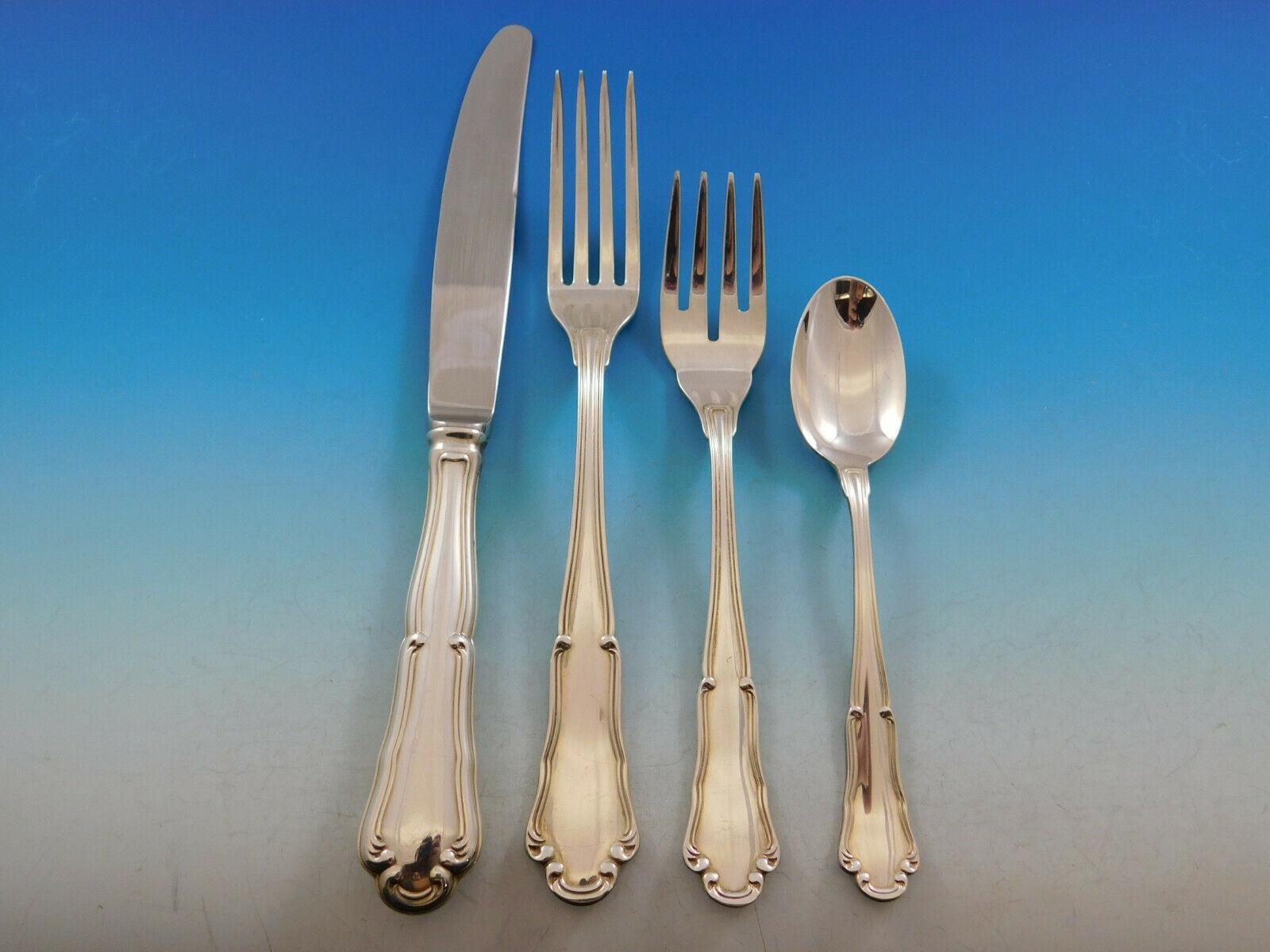 Barocco by Wallace Italy Sterling Silver Flatware Set Service Dinner 40 ...