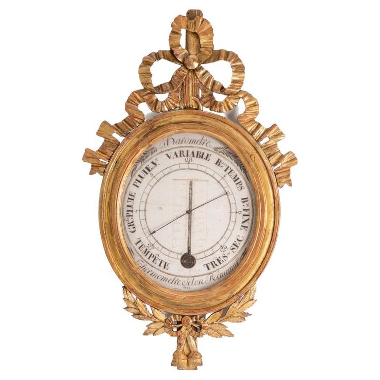 Barometer in Gilded Wood, Louis XVI Period at 1stDibs