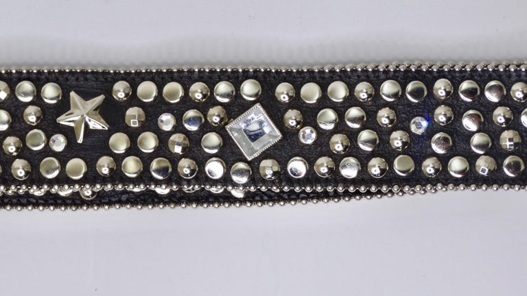 Baron Solid Brass Long Horn Leather Belt For Sale at 1stDibs
