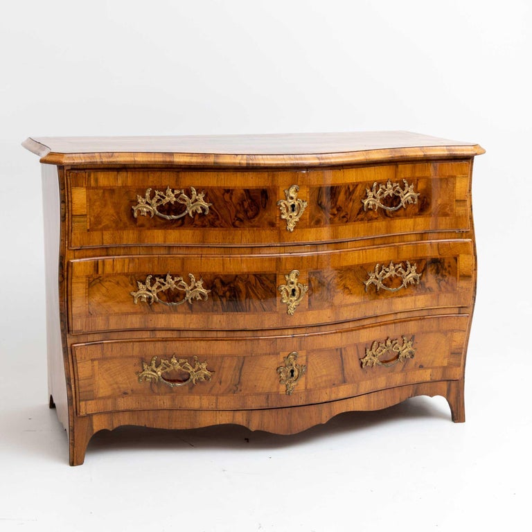 Baroque Chest of Drawers with Three Drawers, Dresden / Germany Mid-18th ...