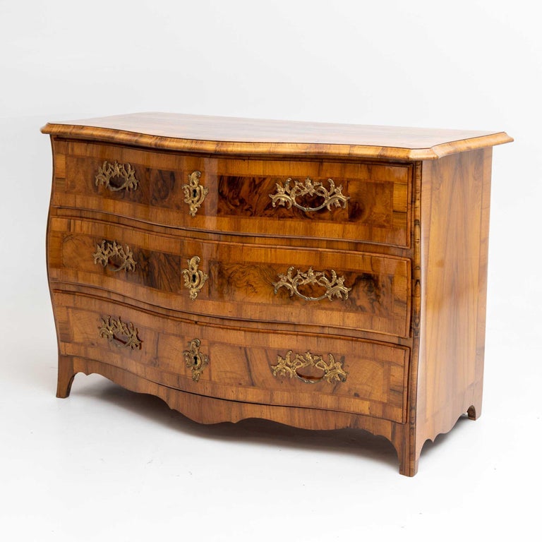 Baroque Chest of Drawers with Three Drawers, Dresden / Germany Mid-18th ...