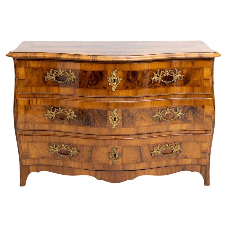 Baroque Chest of Drawers with Three Drawers, Dresden / Germany Mid-18th ...