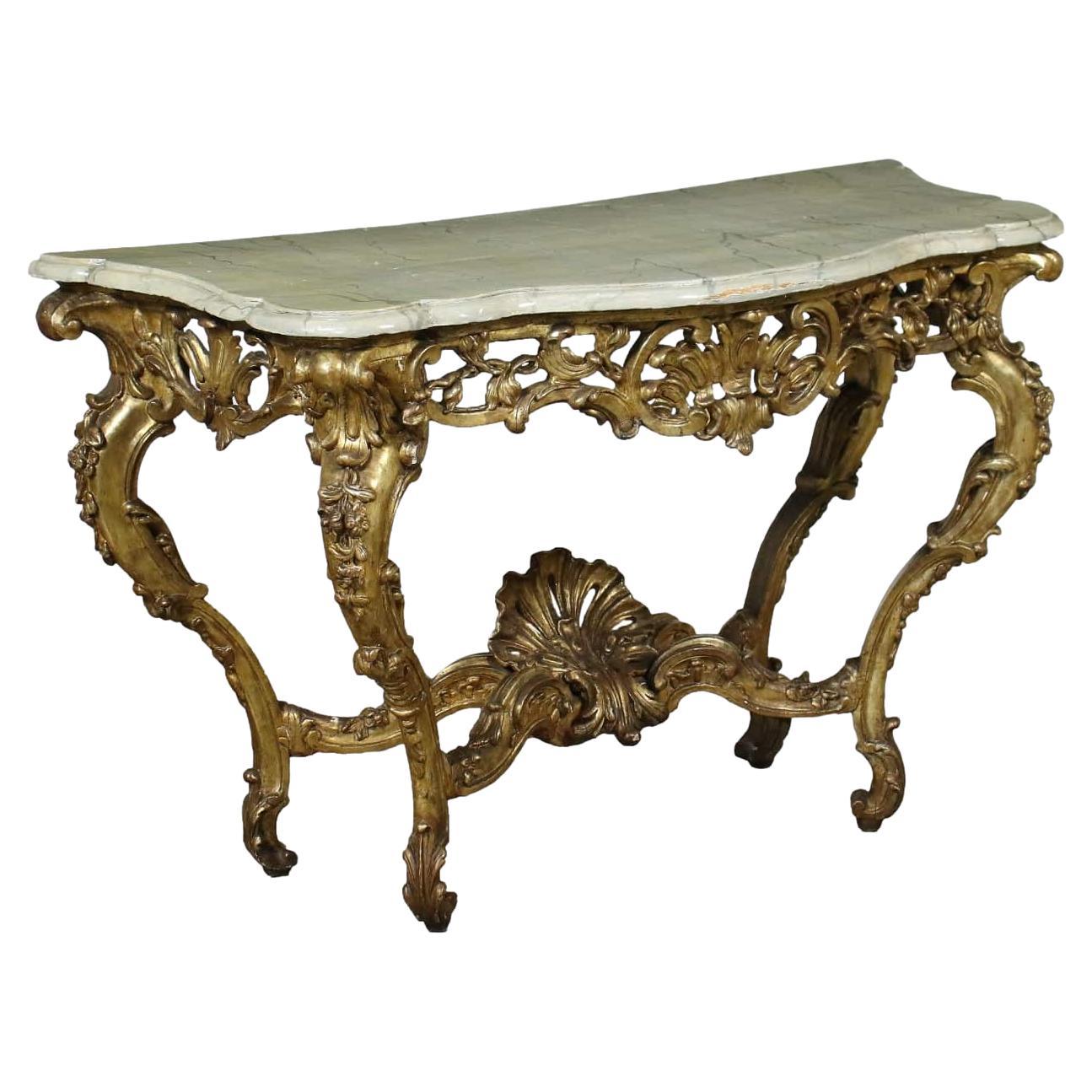 Italian Tuscan Baroque Console Table For Sale at 1stDibs
