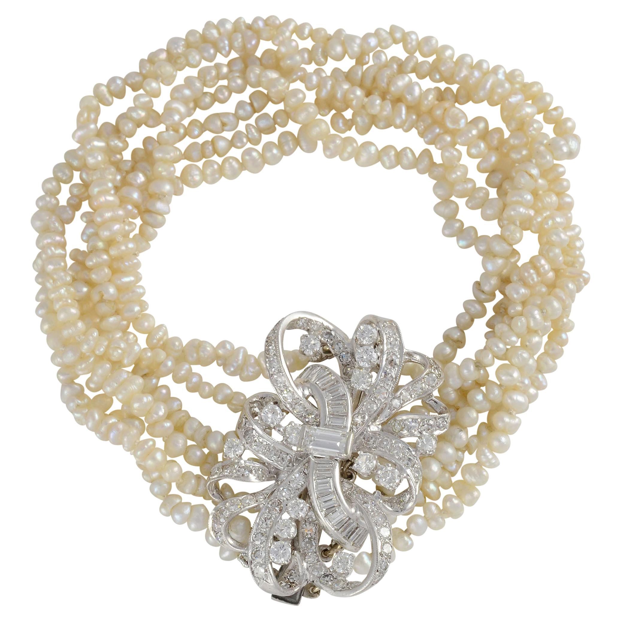Nicholas Varney Baroque Freshwater and Conch Pearl Diamond Gold ...
