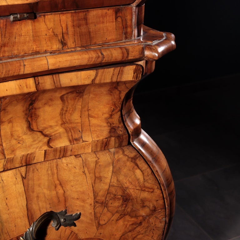 Baroque Drop Leaf Cabinet Walnut Italy 18th Century at 1stDibs