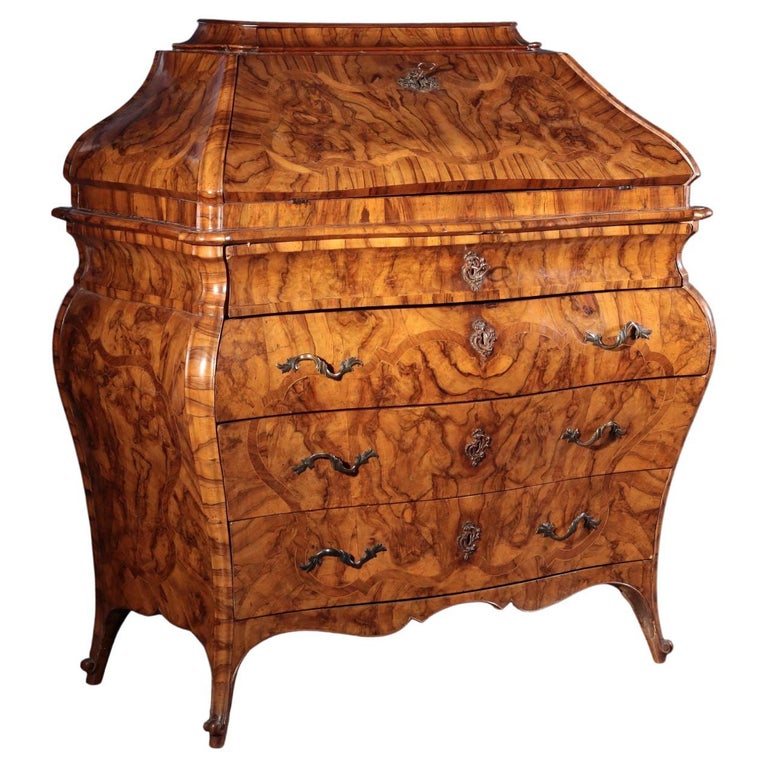 Baroque Drop Leaf Cabinet Walnut Italy 18th Century at 1stDibs