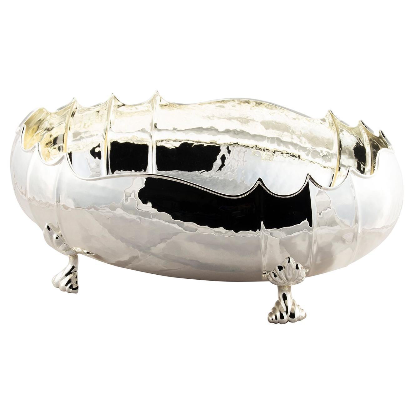 Classic-Style Footed Silver Centerpiece Bowl For Sale at 1stDibs