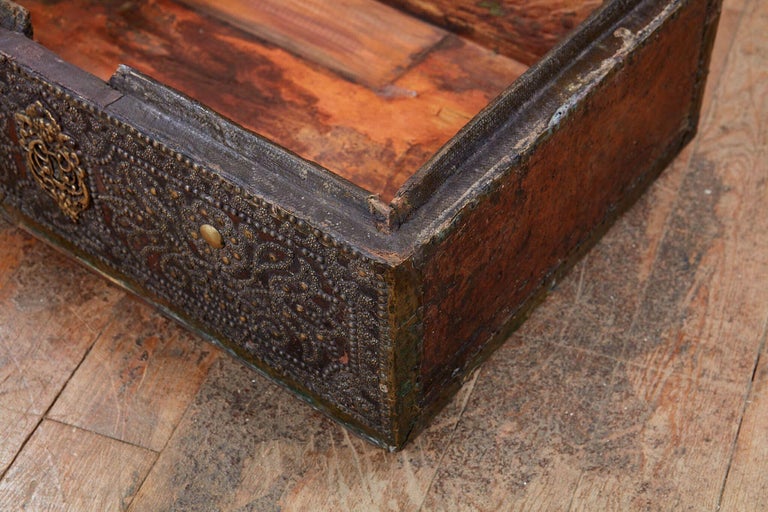 Baroque Studded Leather Document Box For Sale at 1stDibs