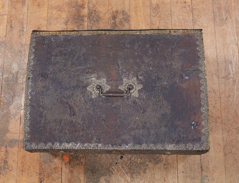 Baroque Studded Leather Document Box For Sale at 1stDibs