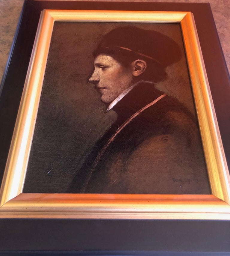 Baroque Style Oil Painting "Figure with Black Cap" by Ray Donley at 1stDibs