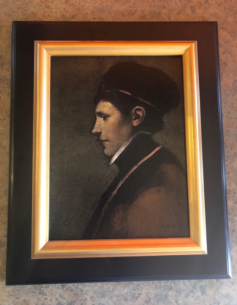 Baroque Style Oil Painting "Figure with Black Cap" by Ray Donley at 1stDibs