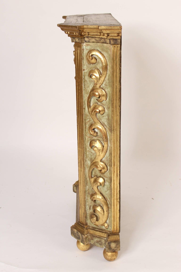Baroque Style Painted and Partial Gilt Niche Cabinet at 1stDibs