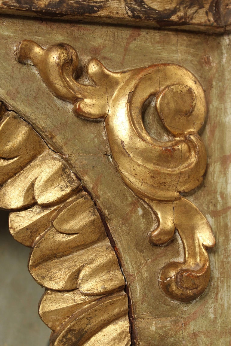 Baroque Style Painted and Partial Gilt Niche Cabinet at 1stDibs