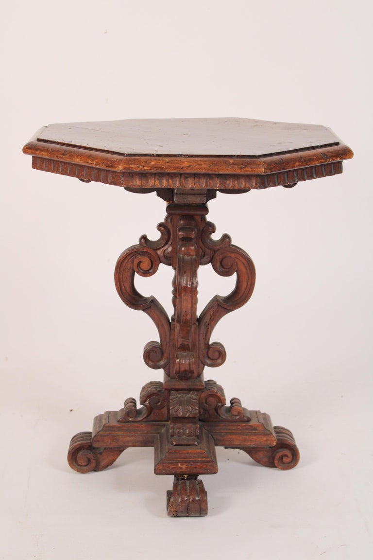 Baroque Style Walnut Occasional Table For Sale at 1stDibs
